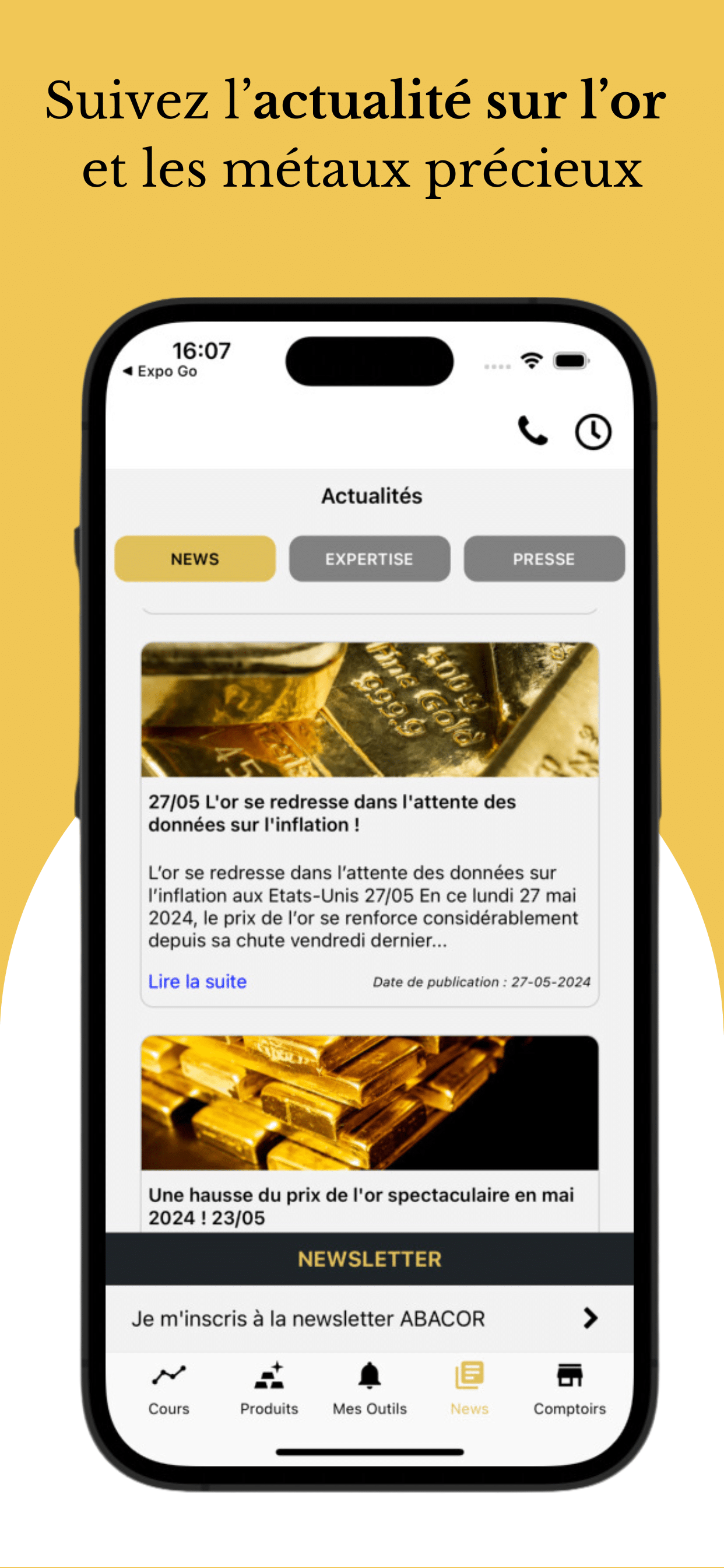 Cours de l'Or en temps réel | Prix de l'or boursable (Lingot Pièce Or)